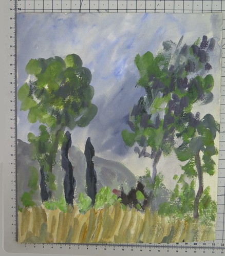 Old Sketch Painting Watercolour landscape Period Half '900 Painting ...