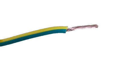 4mm Earth cable Solar, building, electric wire stranded - green/yellow ...