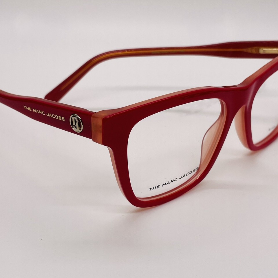 Marc Jacobs MARC-630 C9A Red Rectangle Women's Eyeglasses New Authentic ...