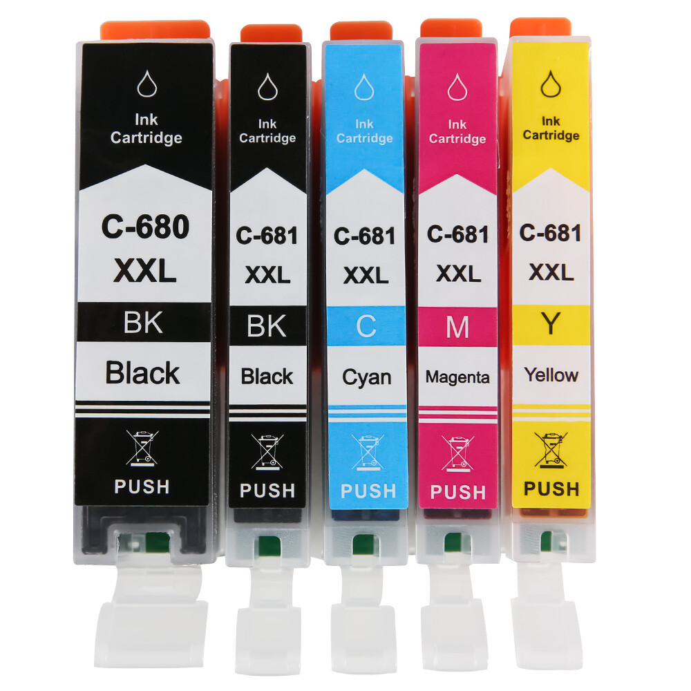 5pcs Inks Cartridges For Canon TS6360 Ink CLI-681XXL PGI-680XXL TS6160 ...