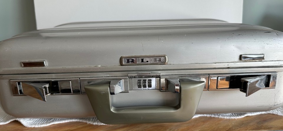 Zero Halliburton Vintage Silver Aluminum Briefcase, recessed combo lock ...