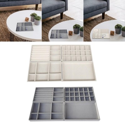 4 Pieces Stackable Jewelry Trays Organizer Insert Divider for Watch ...