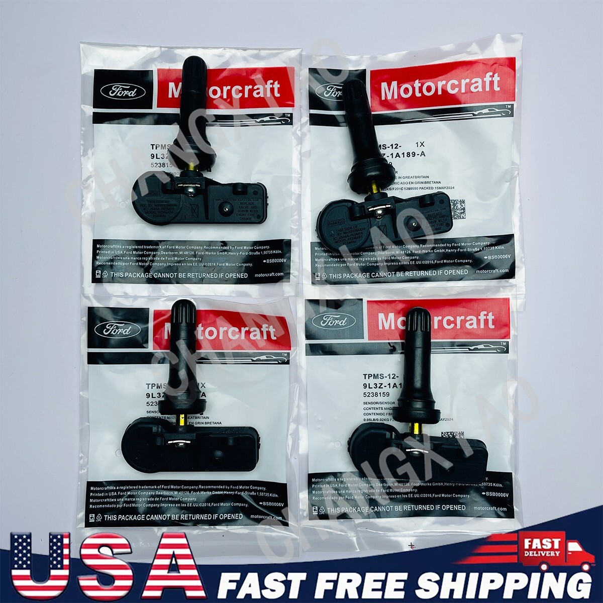 4PCS 9L3Z-1A189-A Genuine Motorcraft TIRE PRESSURE MONITORING SENSOR ...