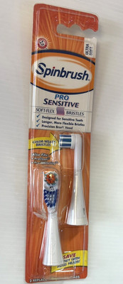 Arm & Hammer Spinbrush Pro Sensitive Whitening Replacement Brush Heads Soft | eBay