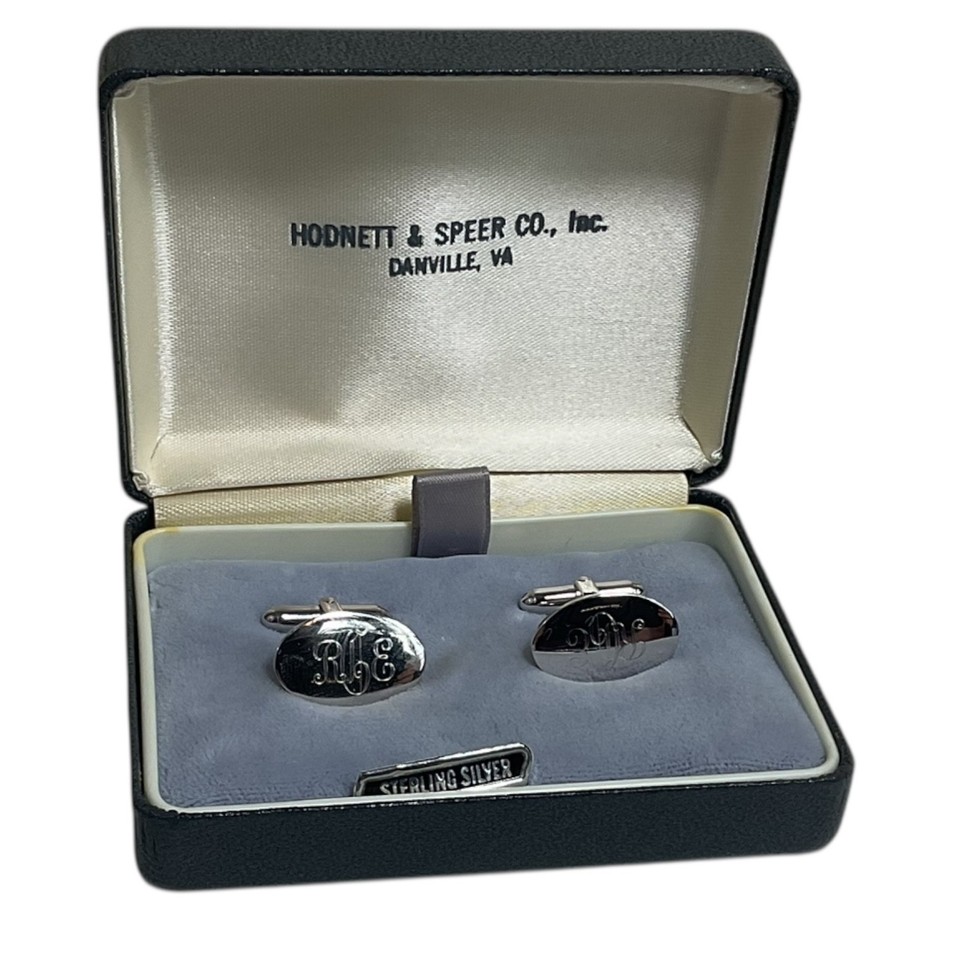 Vintage B.A. Ballou Sterling Silver Cufflinks Monogrammed Cufflinks | eBay