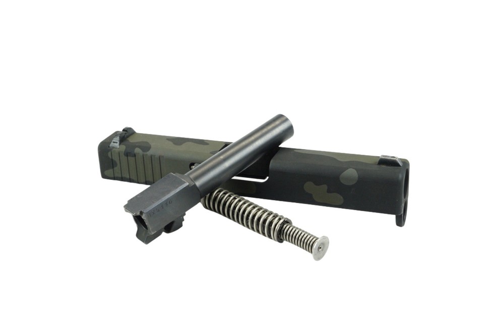 Glock 23 Gen 4 OEM Complete slide Barrel Sights Black Multicam Cerakote ...
