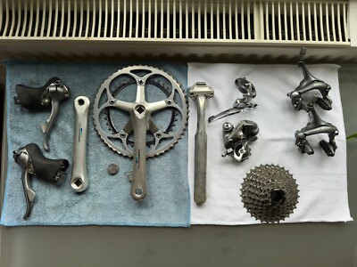 Vintage Shimano 600 Ultegra Tricolor 6400 8-speed Groupset 11-34 ...