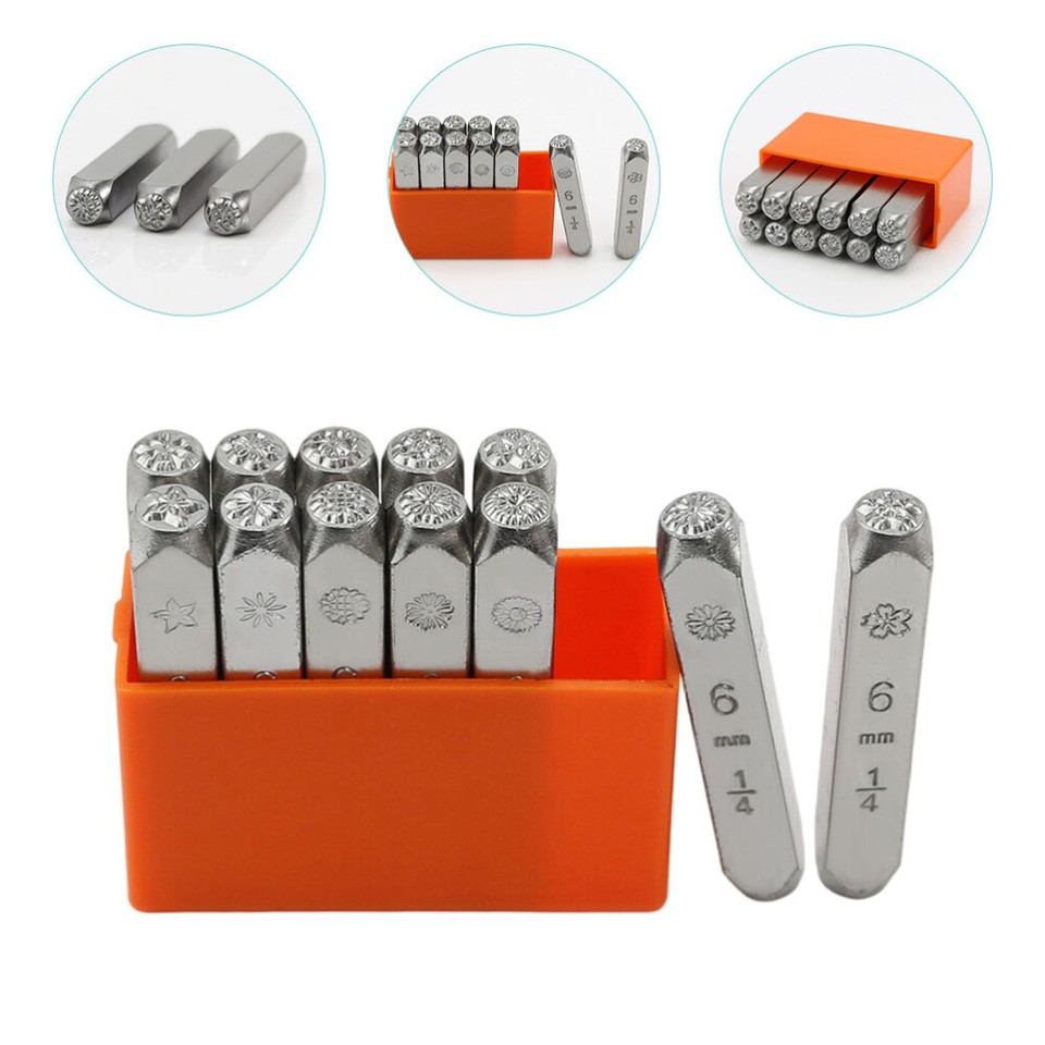 12 Pcs Metal Punch Set Flower-shaped Steel Stamping Tool Diy Kit | eBay UK
