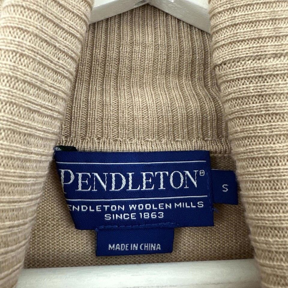 Pendleton Wool Long Sleeve Cowl Neck Tan Sweater Size S ... | eBay