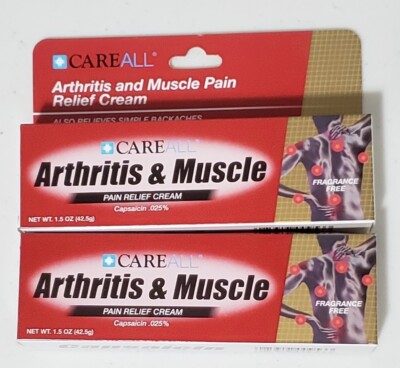 SET OF 2 CareAll Arthritis and Muscle Pain Relief Cream 1.5oz | eBay