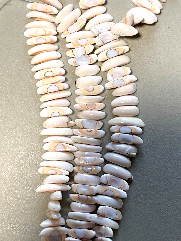 3 Strands Shell Beads, 17-21mm and 6 Strands, 4mm matching shell beads ...