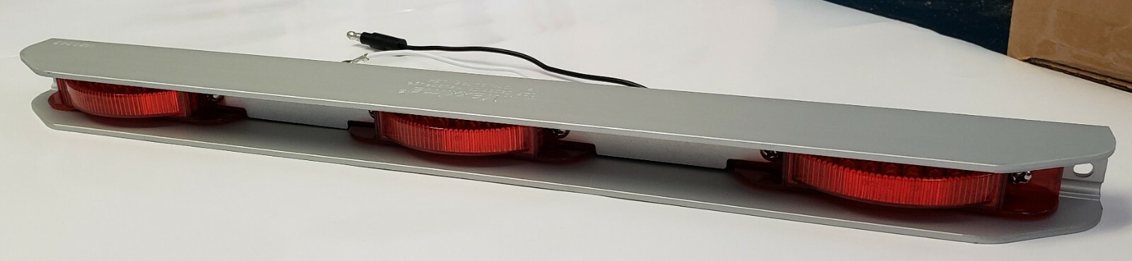RED 3 LIGHT COMBINATION CLEARANCE ID BAR MARKER 21 LED TRAILER ALUMINUM ...