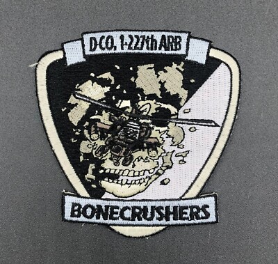 D Co 1-227th ARB Bone Crushers Grey Color Army Aviation Patch OEF OIF ...