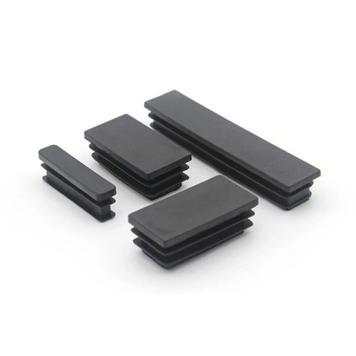Rectangle Plastic Black Blanking End Cap Caps Tube Pipe Inserts Plug ...