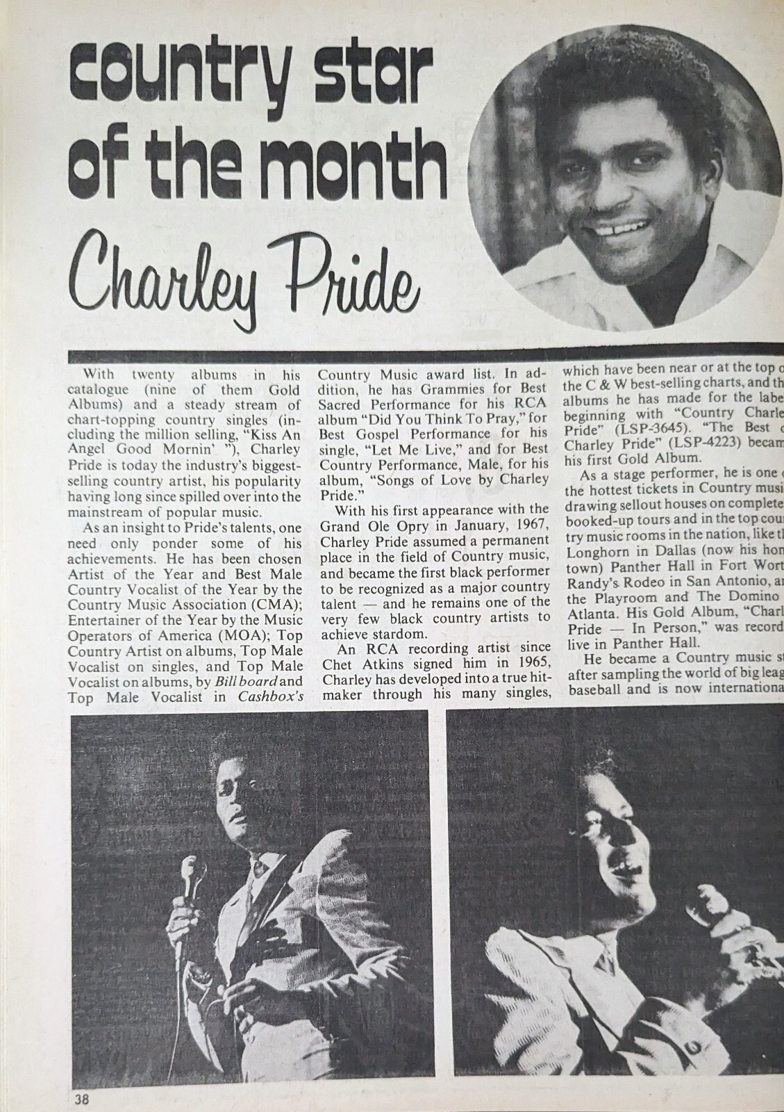 Song Hits Magazine December 1974 John Denver, Charley Pride, Bobby ...