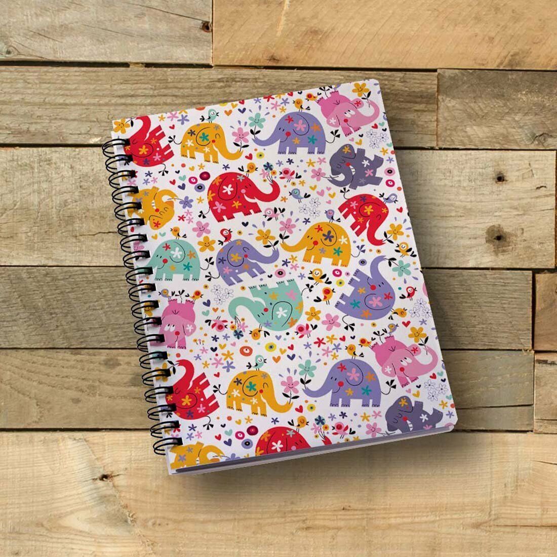 A5 Spiral Notebooks Elephant Printed Stationery & School Home Office Diary | eBay