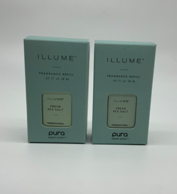 Pura Fresh Sea Salt Illume 2-Pack Fragrance Refill 0.33oz Each Smart ...
