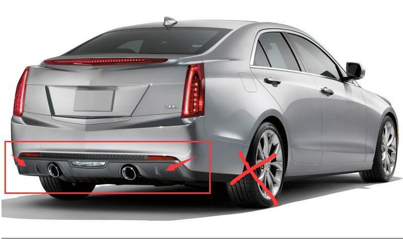 ABS Rear Bumper Diffuser Lip Spoiler Factory 2014-18 For Cadillac ATS ...