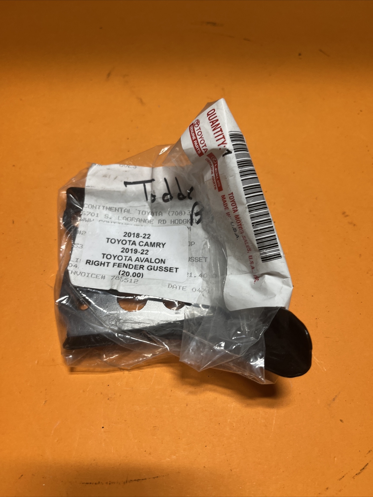 2018 2019 2020 2021 Toyota Camry Avalon Fender Gusset Bracket ...