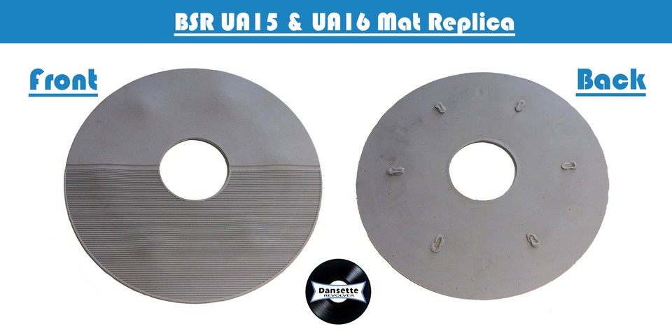 Turntable Mat for BSR UA15 / UA16 - Dansette, Bush, Fidelity, Alba, etc ...