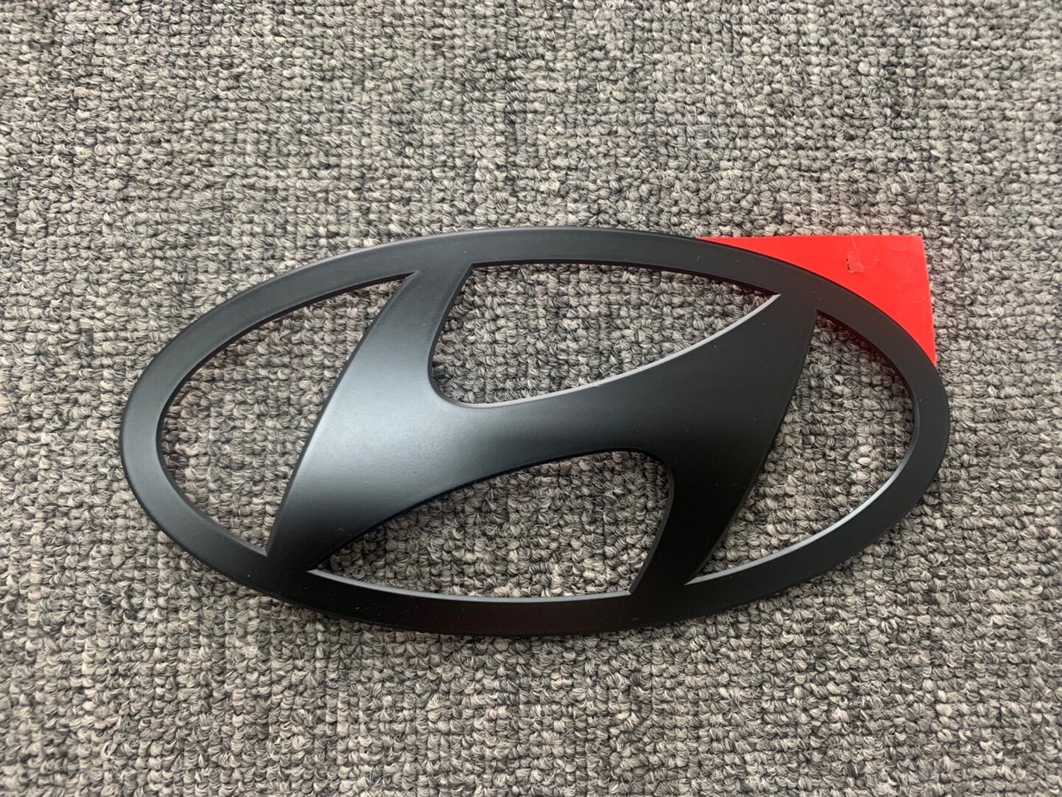 Hyundai Elantra Logo Front Bumper Emblem H Logo Avante Letter Black
