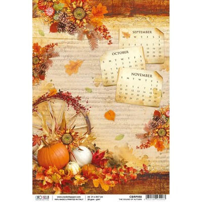 Ciao Bella Decoupage THE SOUND OF AUTUMN Rice Paper A4 Mixed Media ...