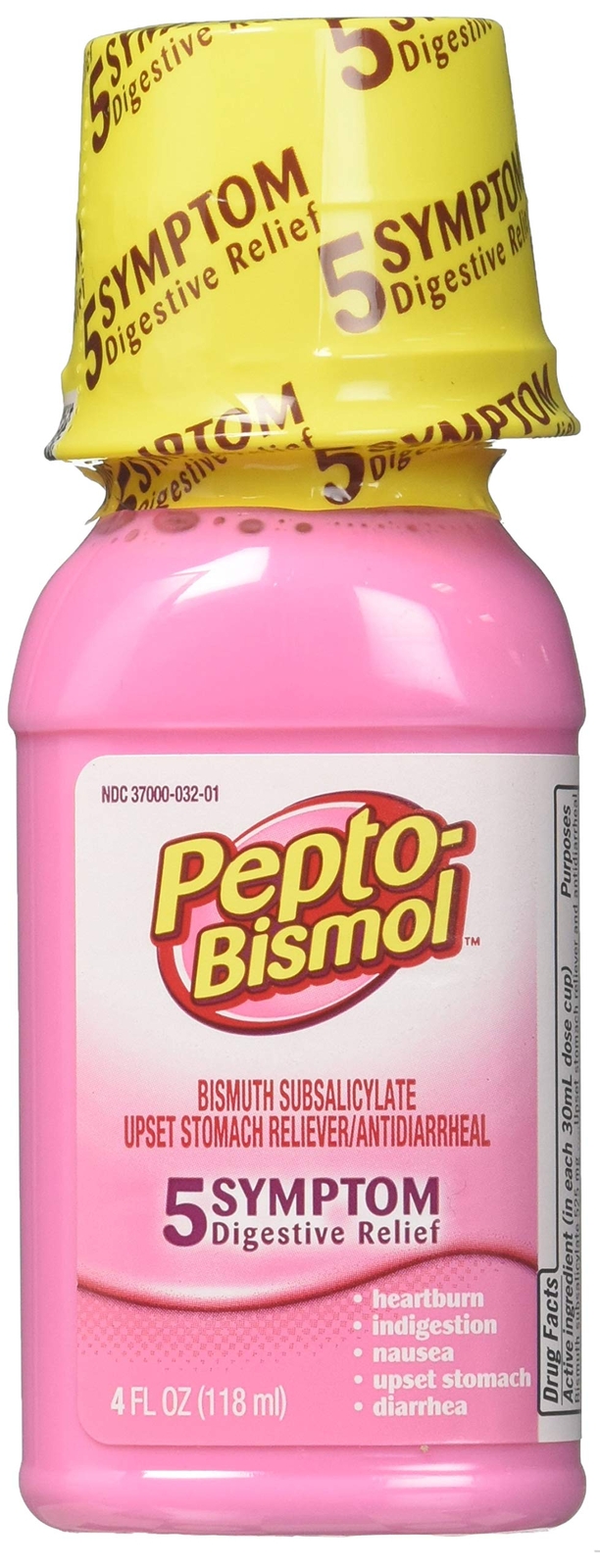 Pepto-Bismol Original Liquid 5 Symptom Digestive Relief, 4 oz (Pack of ...