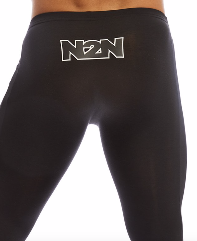 N2N Bodywear Men black Hero skin runner tights size XL | eBay