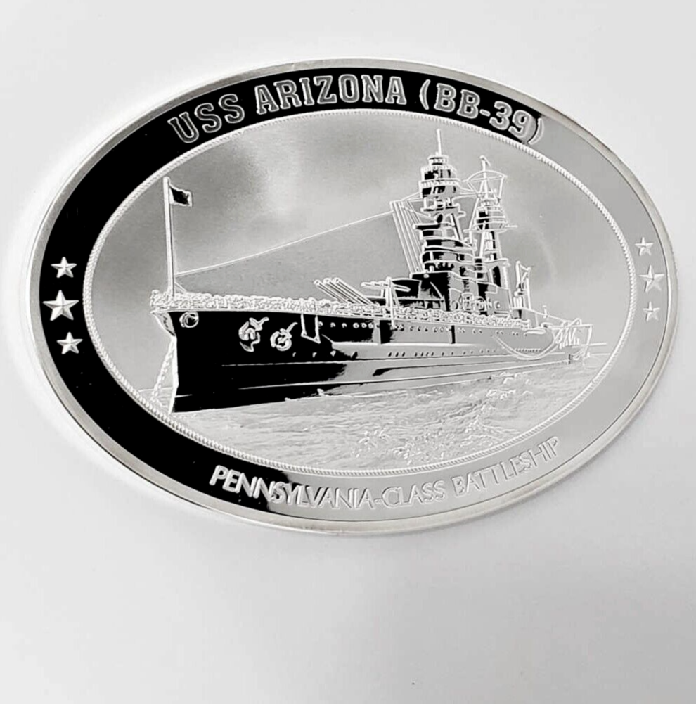 2015 USS Arizona Pearl Harbor's Battleship Row Commemorative Coin w/COA ...