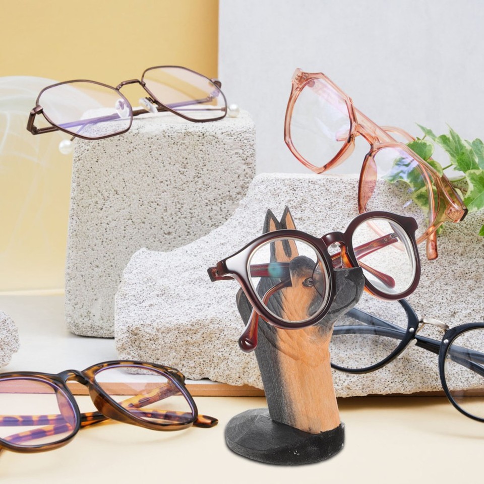 Animal Eyewear Display Rack Home Wooden Eyewear Shelf Desktop Ornament ...