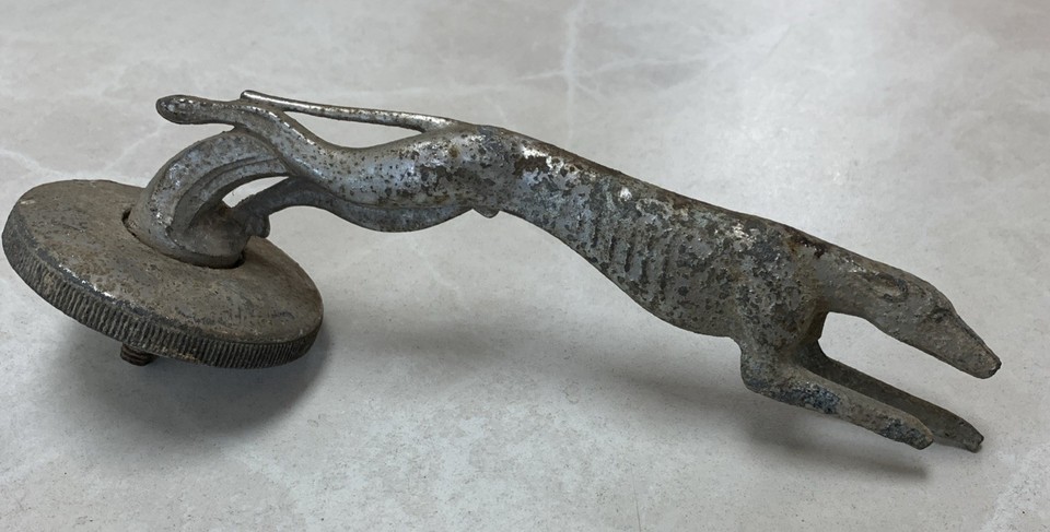 ORIGINAL VINTAGE 1933 FORD GREYHOUND HOOD ORNAMENT RADIATOR CAP CAR ...