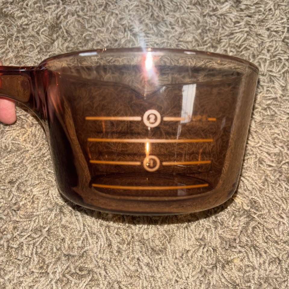 Visions Pyrex Amber Glass Sauce Pan 0.7 Liter Spout Corning USA No Lid EUC | eBay