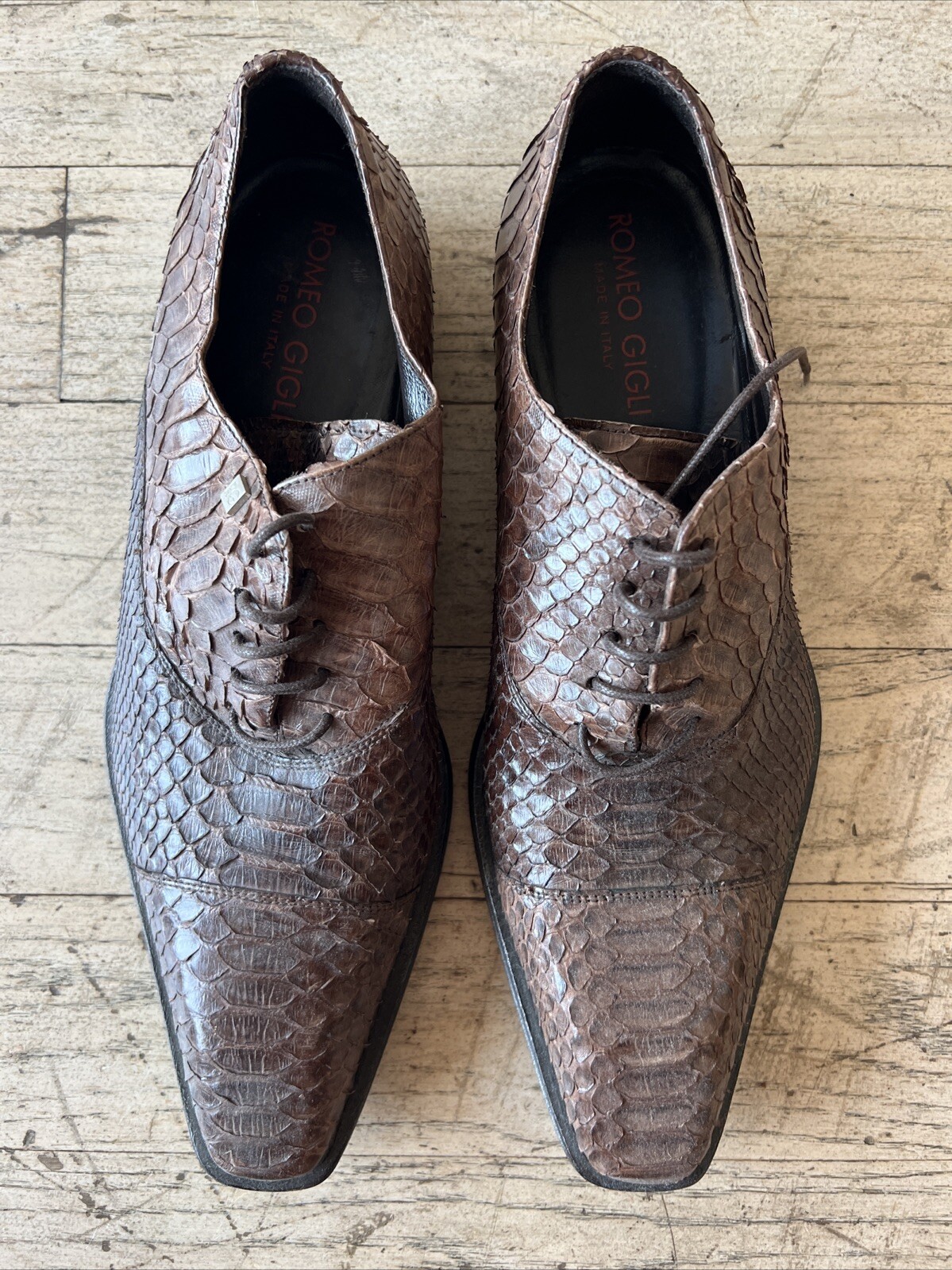 Romeo Gigli Vintage Python Dress Shoes Size 11-12 - Gem