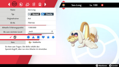 Shiny Sen-Long 6IV | LVL 100 | Pokemon Schwert / Schild / Sword ...