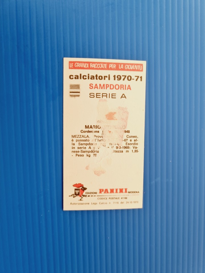 Figurine Mario Morello Sampdoria Joueurs Panini 1970-1971 70-71 REC | eBay