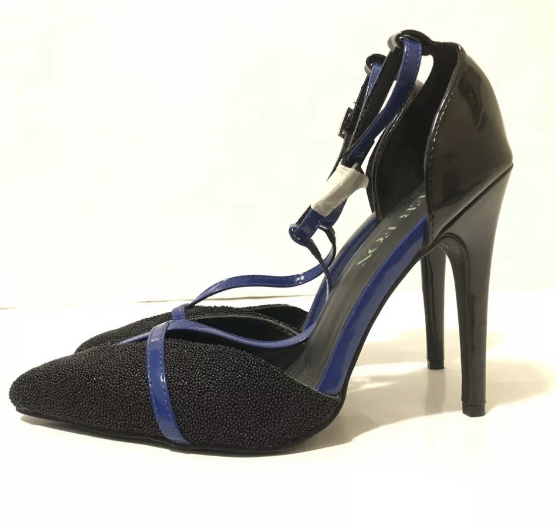 Paper Fox heels Adult size 8 US Black Blue Stiletto New Women’s | eBay