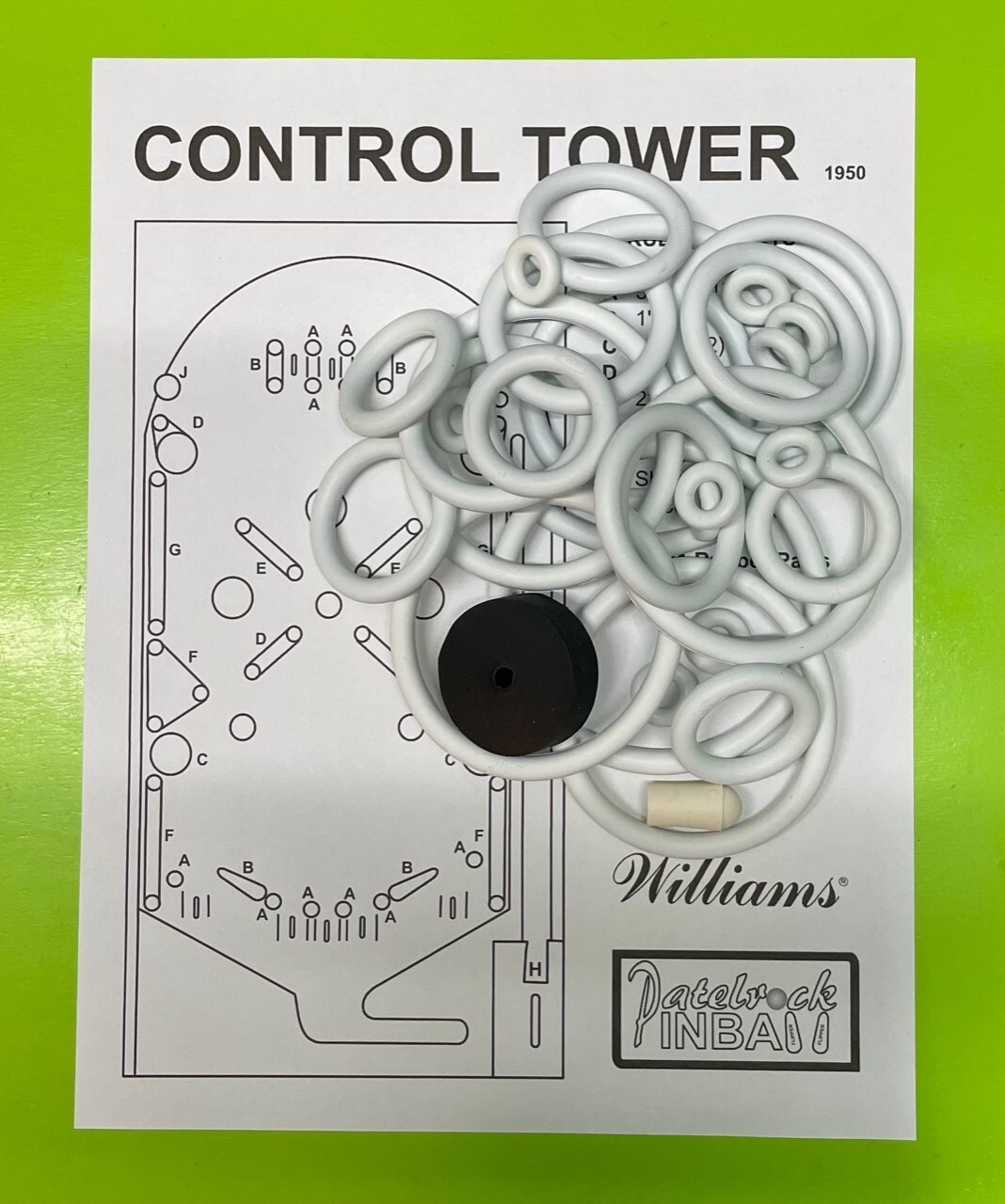 1951 Williams Control Tower pinball rubber ring kit | eBay