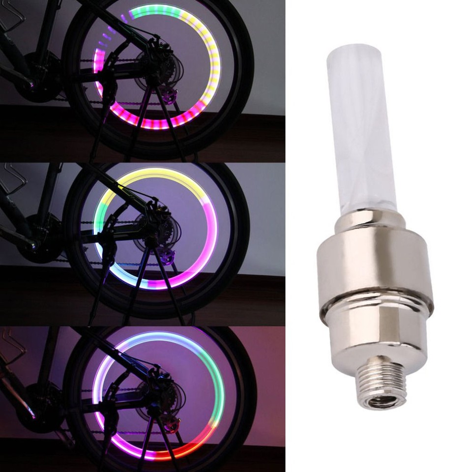 (1) LED Valve CAP Bike Bicycle Wheel Stem tire Motion el Neon Light FOR ...