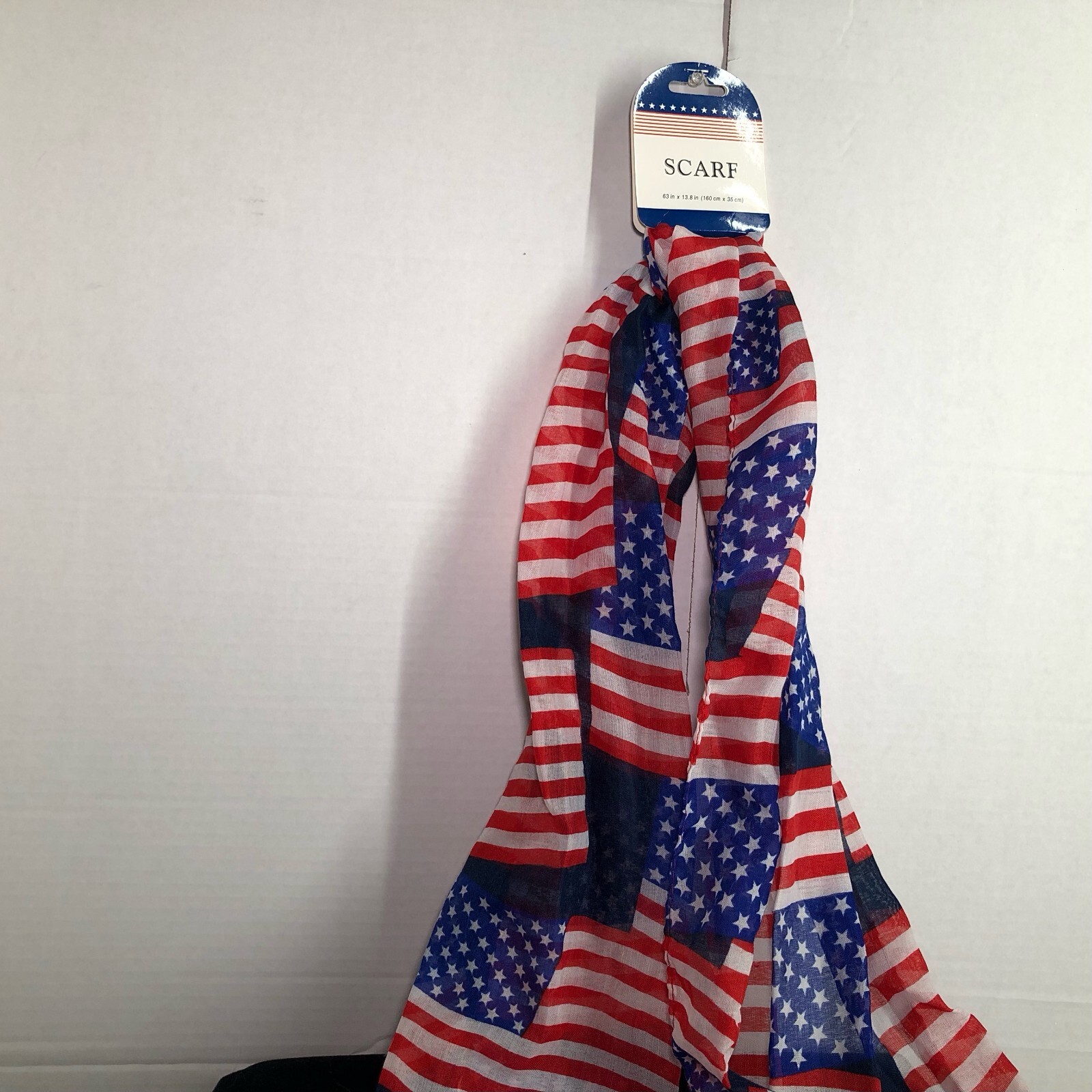 Red White and Blue Stars SCARF Patriotic 4th of July 13" X 63" Hooray ...
