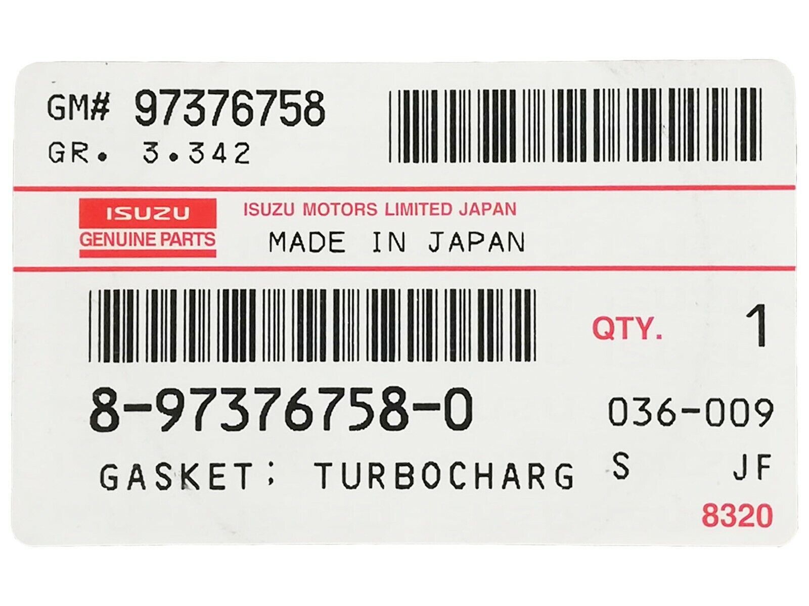 NEW Isuzu RHF55V Turbo Gasket NQR NPR NRR Truck GMC W5500 4HK1 5.2L ...