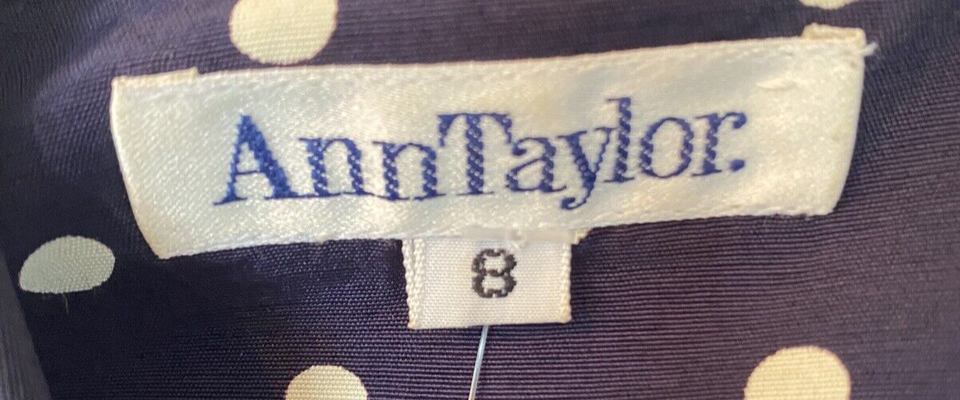 Vintage 90s Ann Taylor Navy Polka Dot Blazer Size XL | eBay.de