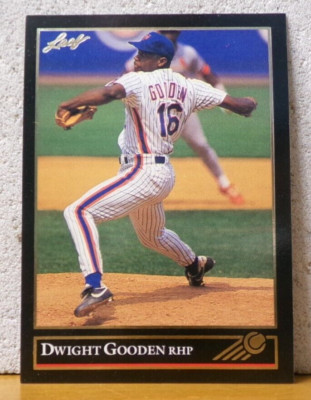 COOL BASEBALL CARD FROM VINTAGE PACK LEAF GOLD CHASE HUNT DWIGHT GOODEN ...