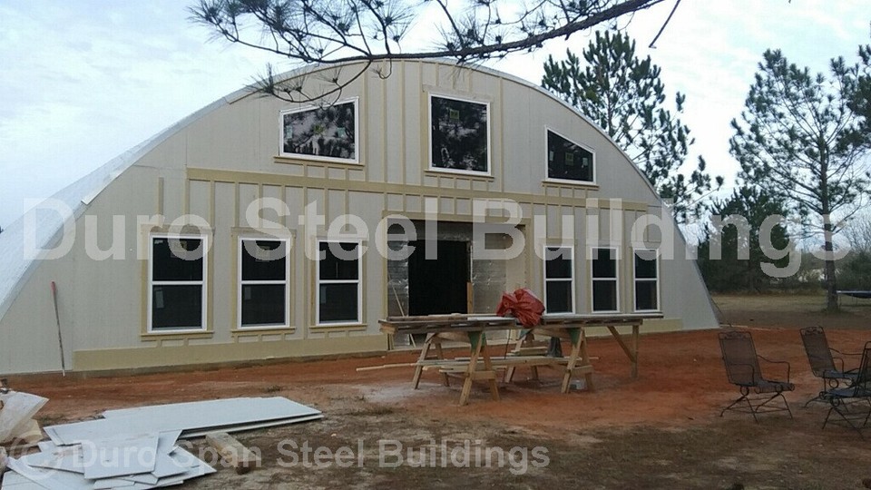 DuroSPAN Steel 55'x56'x19' Metal Quonset DIY Home Building Kits Open ...