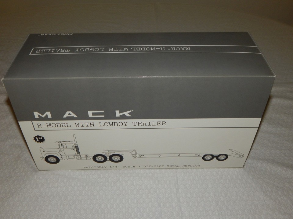 First Gear MACK R-Model Tractor w/Lowboy Trailer- PENN DOT ~ 1:34 ...
