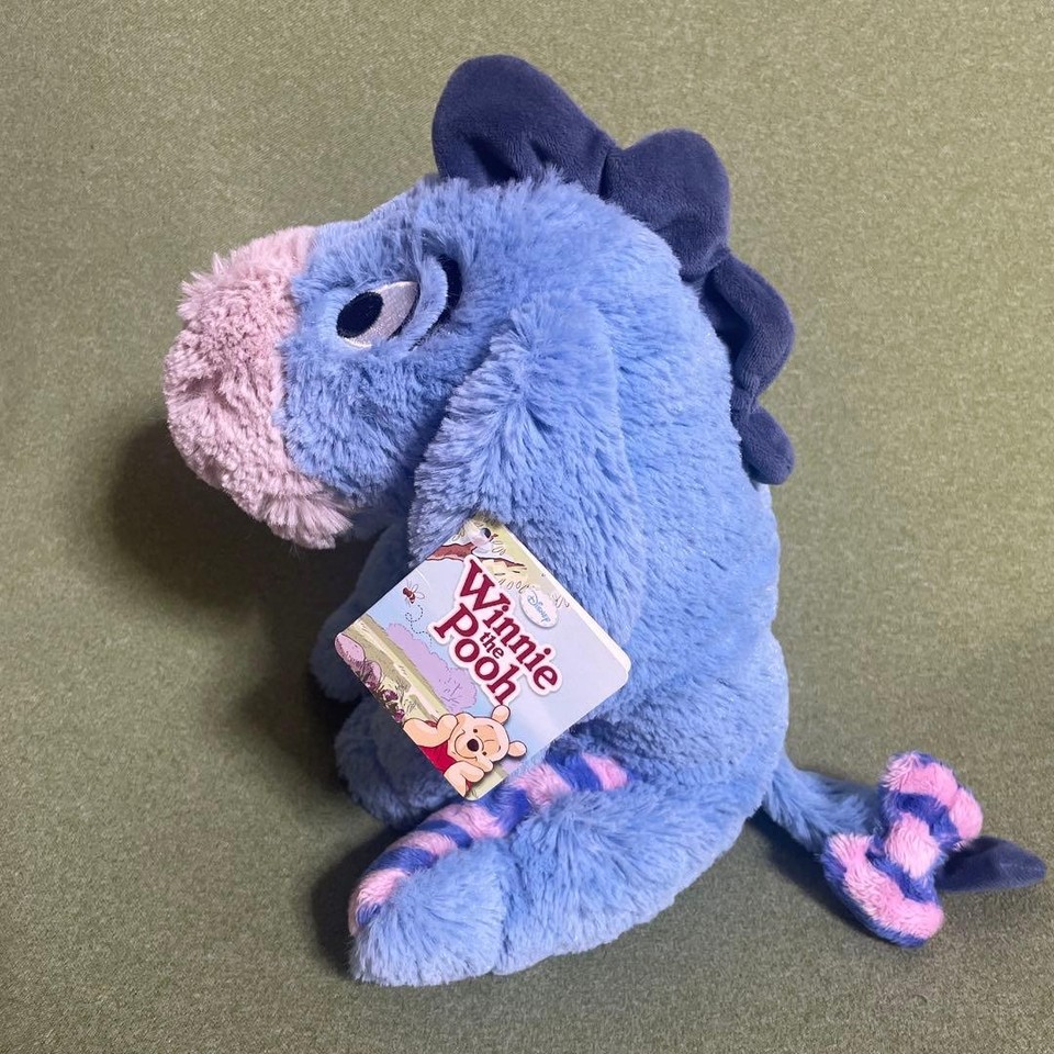 Disney Winnie The Pooh Super rare! Striped pattern Eeyore stuffed toy | eBay