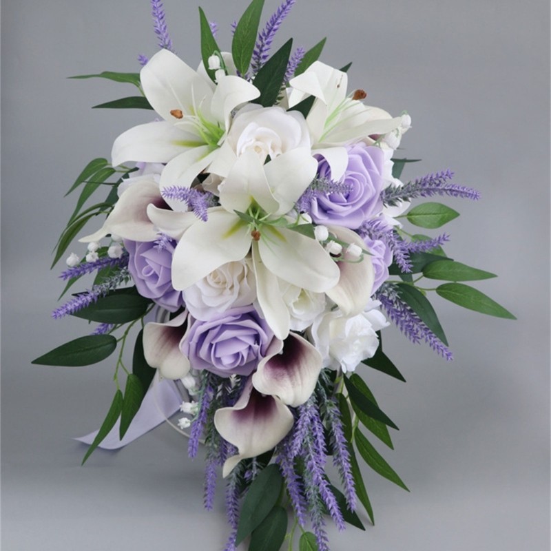 Handheld Water Drop Bouquet for Bridesmaids and Flower Girls | eBay