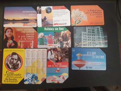 10 Tessere schede telefoniche Telecom varie rare affare (lotto 1j) | eBay