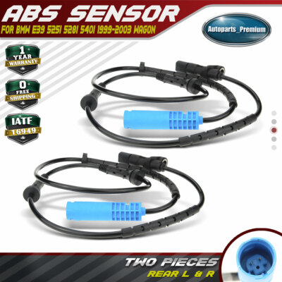 2x ABS Speed Sensors for BMW E39 525i 528i 540i 99-03 Rear Left and ...