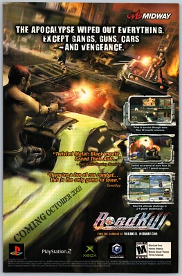 Roadkill Print Ad Game Poster Art PROMO Original PlayStation 2 Xbox ...