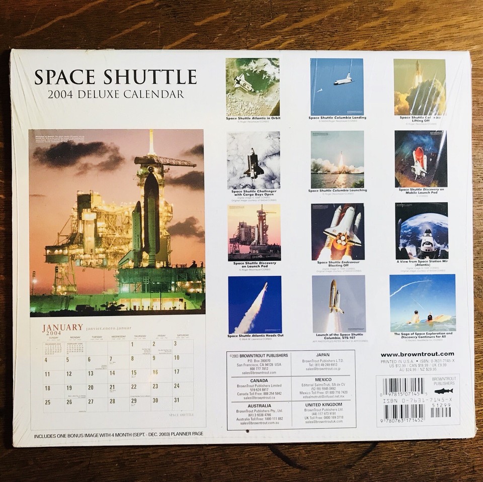 Sealed Space Shuttle 2004 Calendar | eBay
